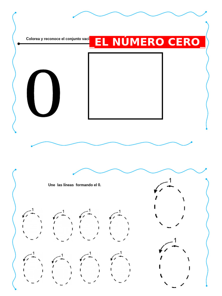 Actividades con el Número Cero | PDF