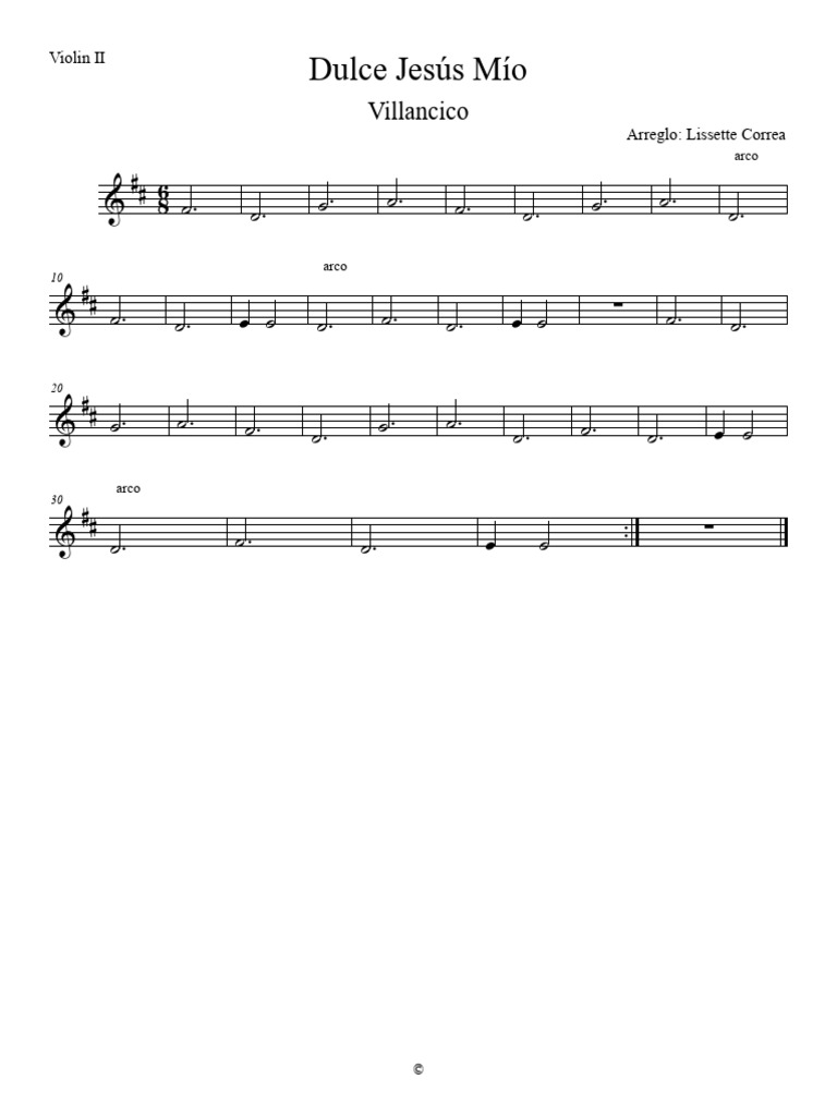 Dulce Jesús Mío - Villancico Arrangement | PDF