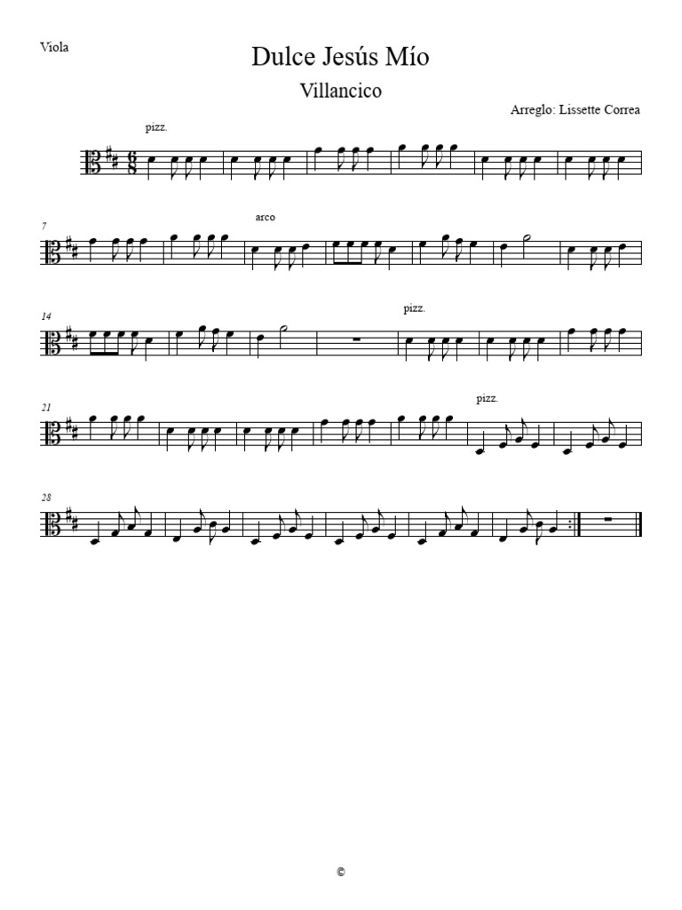 Dulce Jesus Mio Viola | PDF