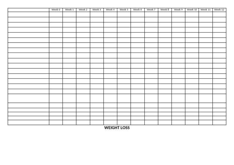 12-Week Weight Loss Plan Guide | PDF