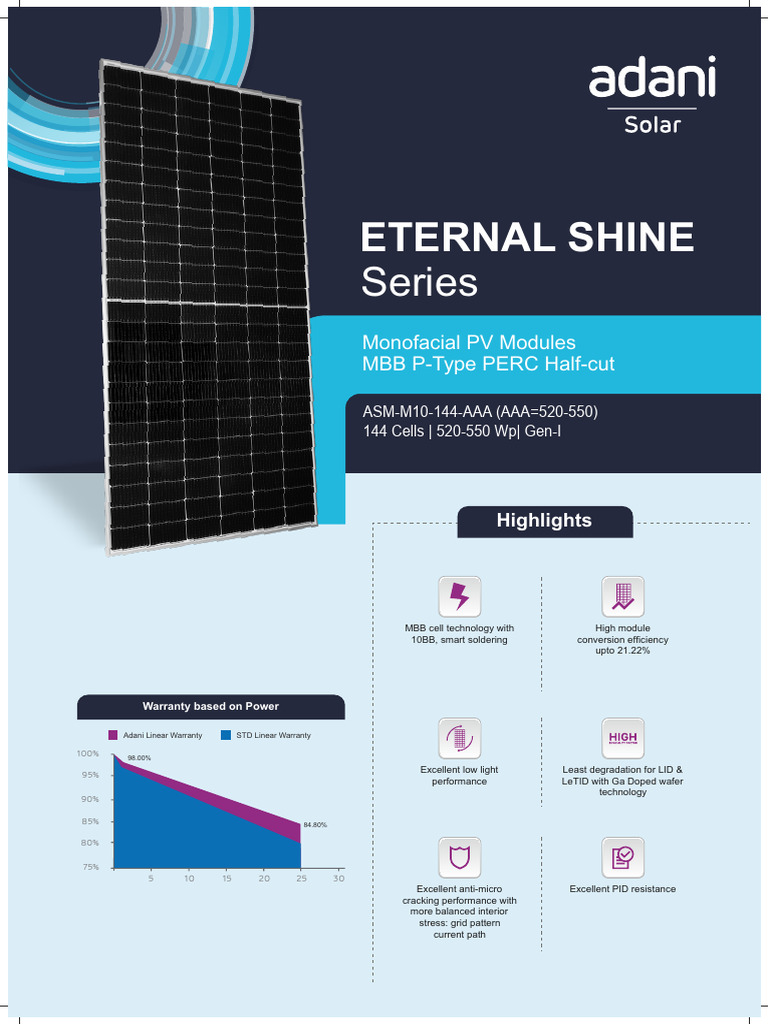 Shine Monofacial Modules | PDF | Photovoltaics | Electric Power