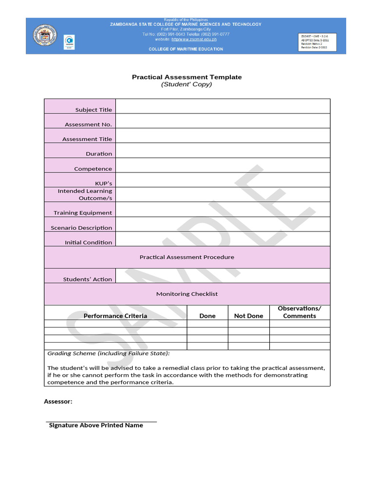 PA Template (Students Copy) | PDF