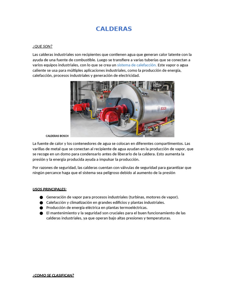CALDERAS | PDF | Vapor | Calor