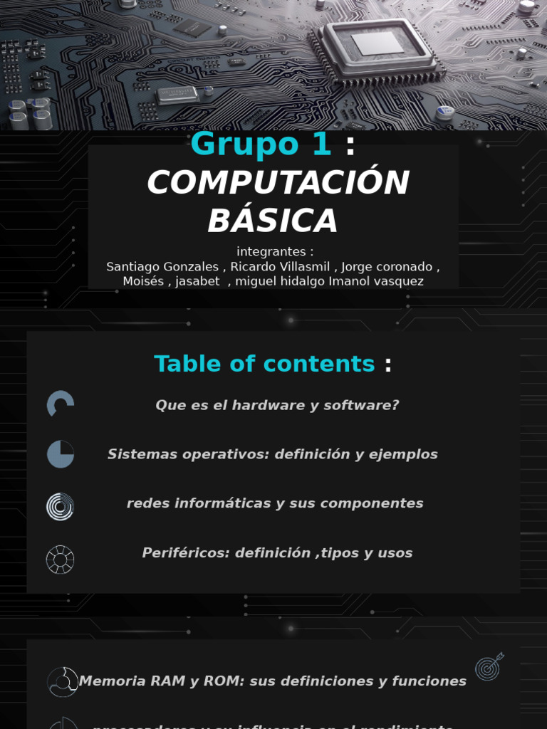 Presentacion de Computacion - PPTX 1 | PDF | Hardware de la computadora | Periférico