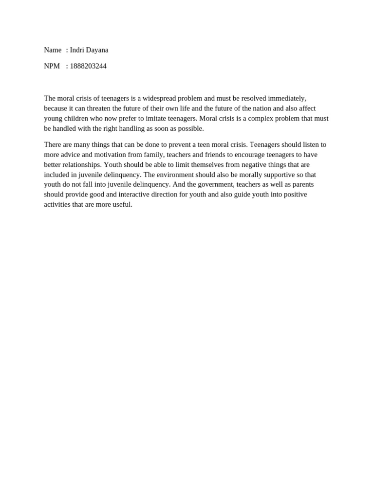 Curdev Crisis Moral | PDF