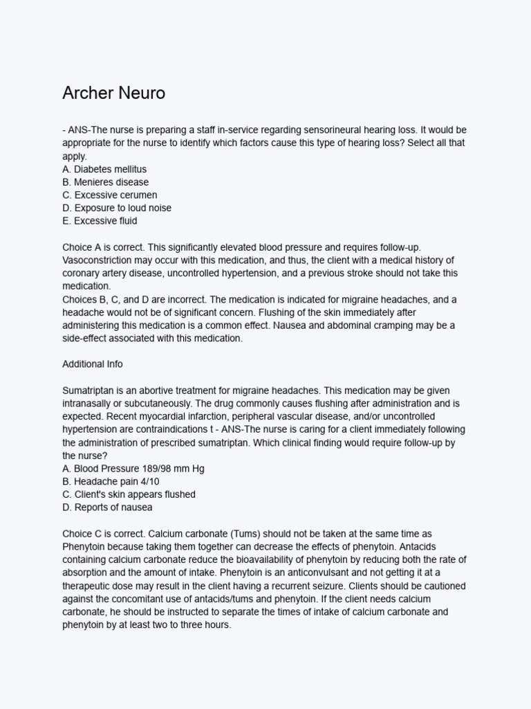 Archer Neuro | PDF | Spinal Cord Injury | Anatomical Terms Of Motion