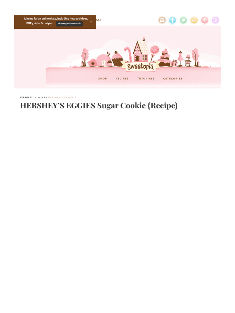 Hershey's Eggies Sugar Cookie (Recipe) | PDF | Baking | Dough