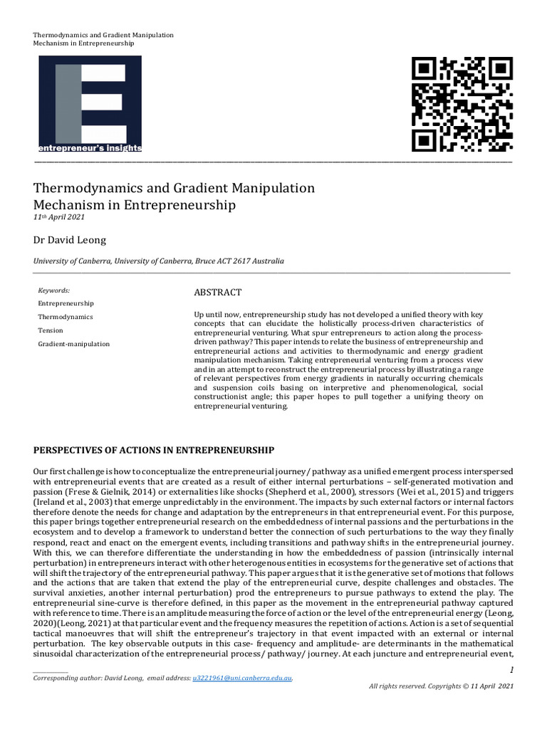 Jurnal Thermodynamics and Gradient Manipulation | PDF ...