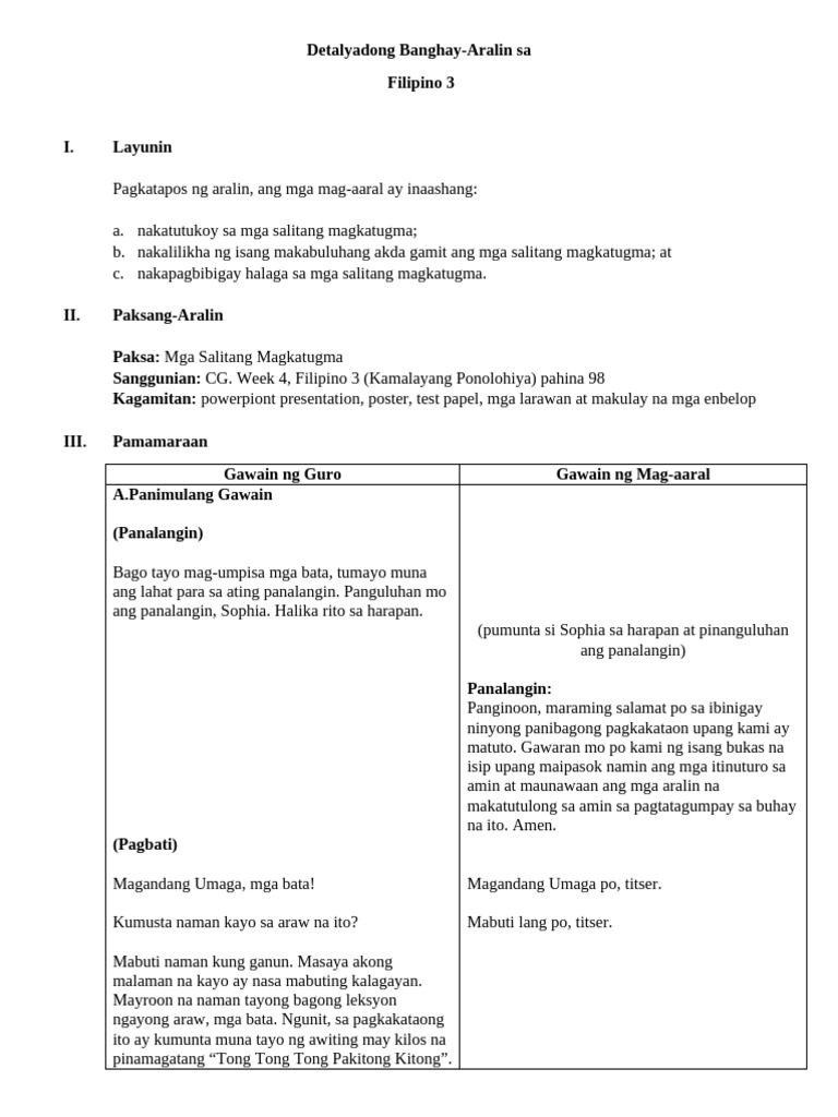 Filipino Grade 3 | PDF