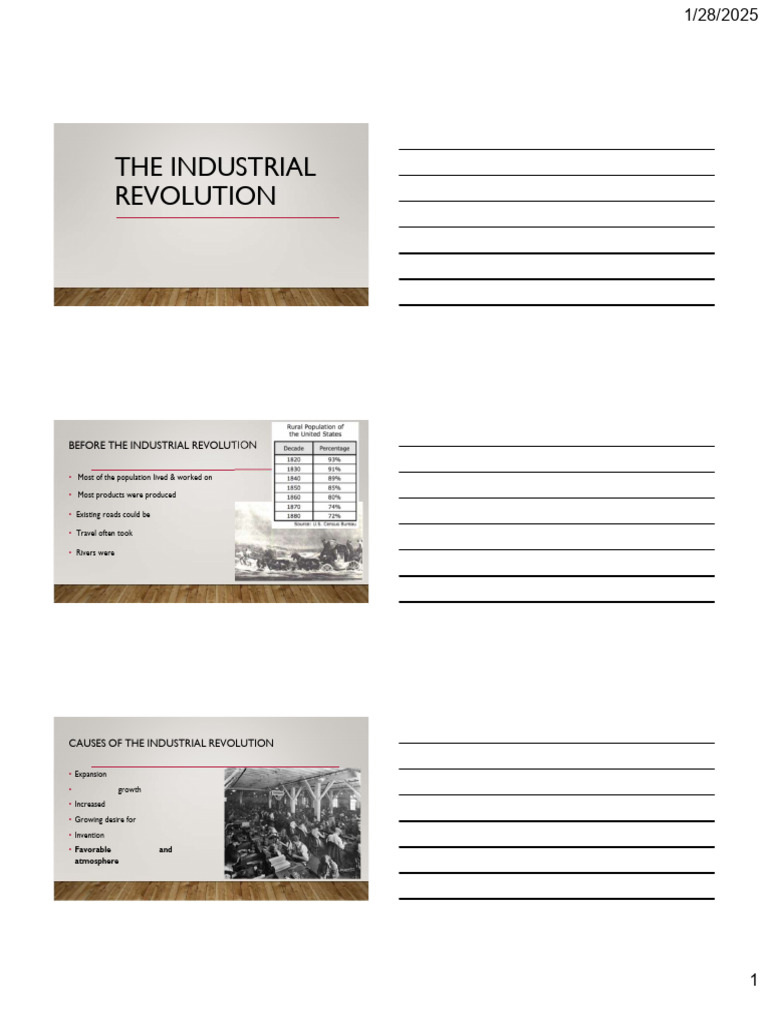 Industrial Revolution Notes Guide 2025 Update | PDF | Industrial ...