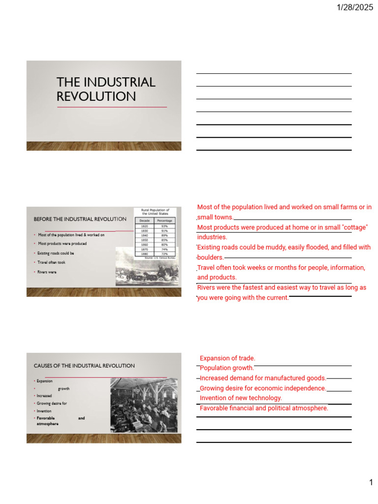 Kami Export - Industrial Revolution Notes Guide 2025 Update | PDF ...