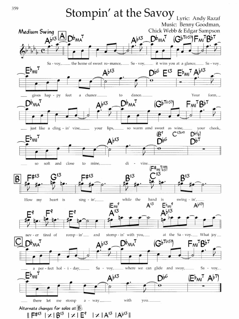 Stompin at The Savoy | PDF