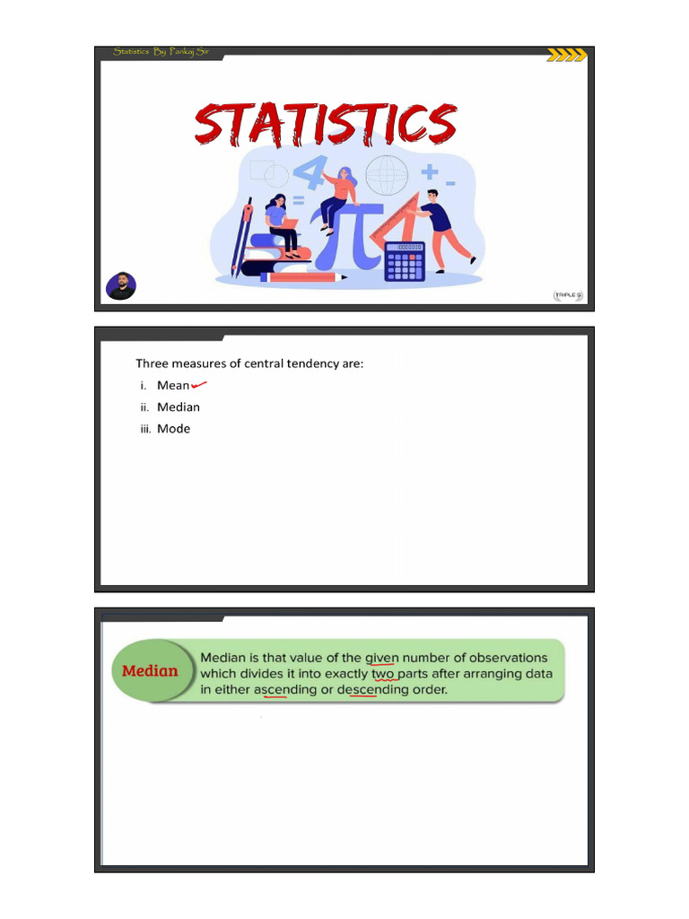 Statistics lec 3 | PDF
