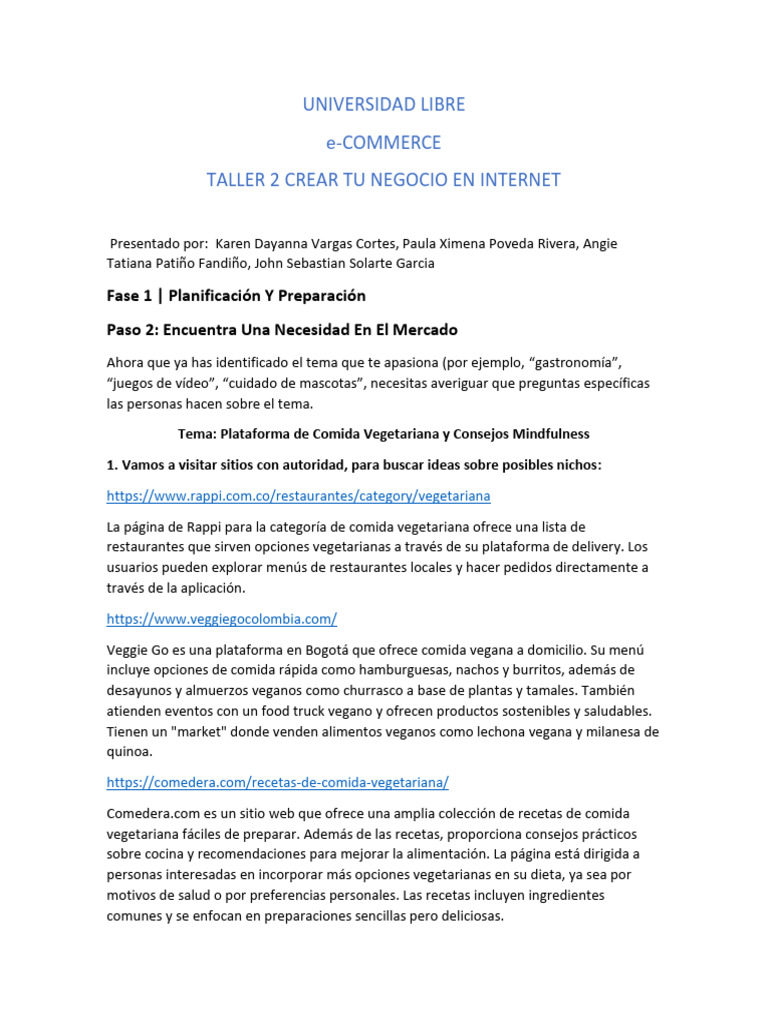 Avance 2 Proyecto E-Commerce - Dayanna Vargas - Paula Poveda - Tatiana ...