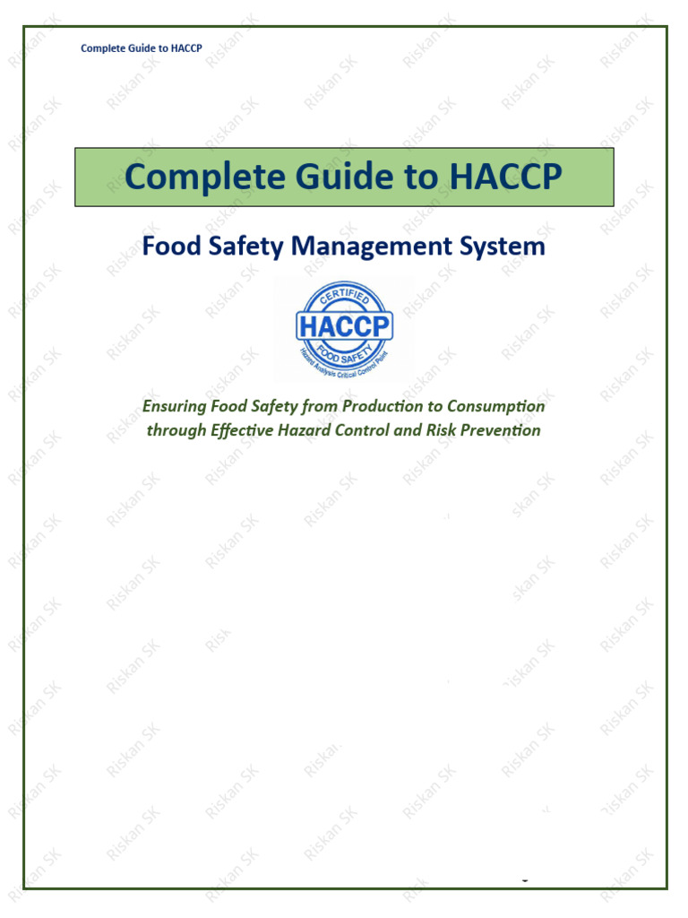 Guide?? | PDF | Hazard Analysis And Critical Control Points | Safety