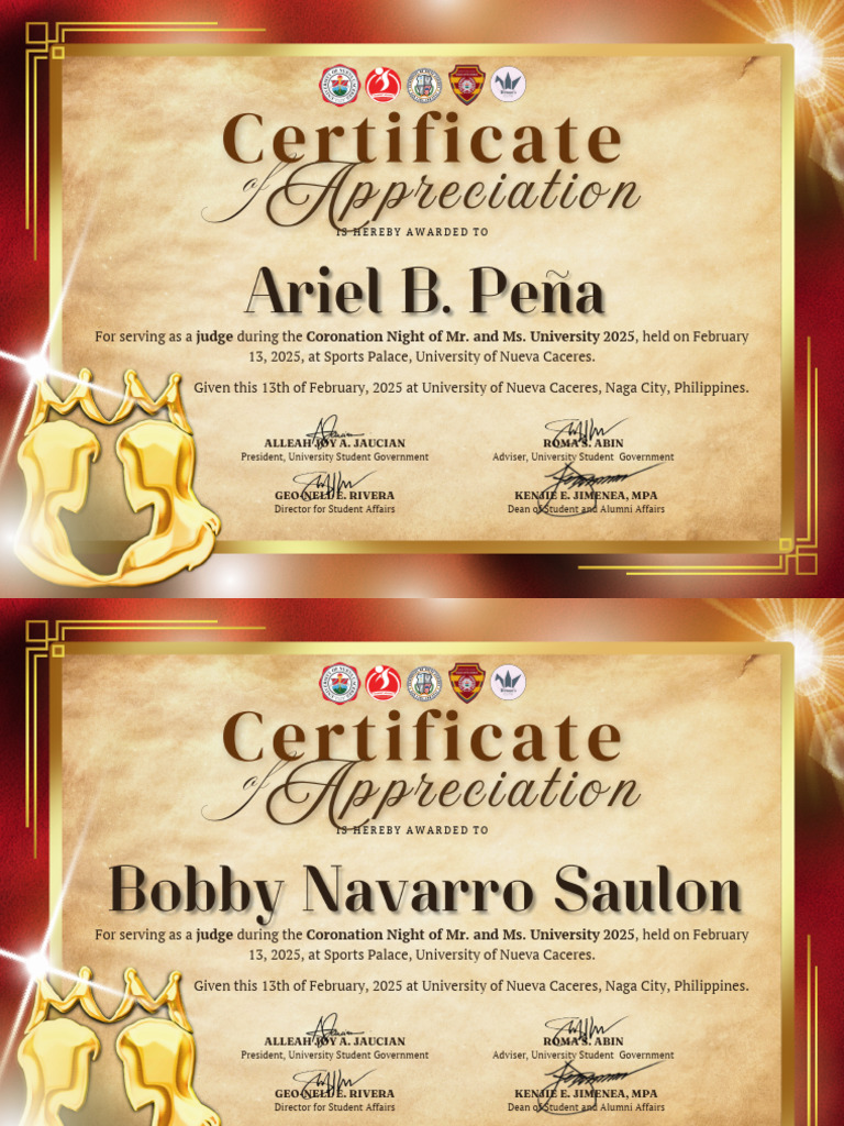 MMU Judge Certs | PDF