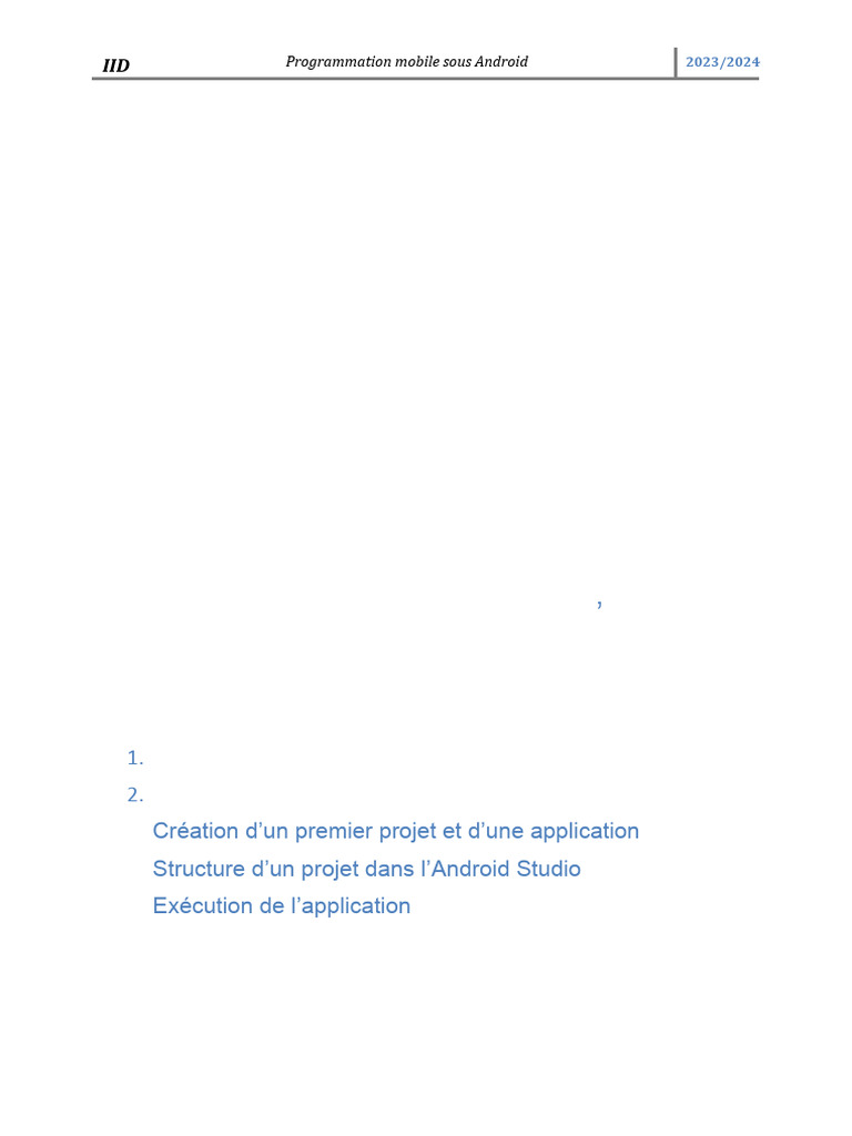 Programmation Mobile - Chap1 | PDF | Java (technique) | Android (Système d'exploitation)
