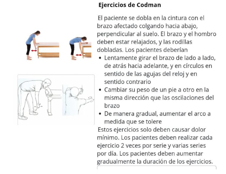 Ejercicios de Codman | PDF