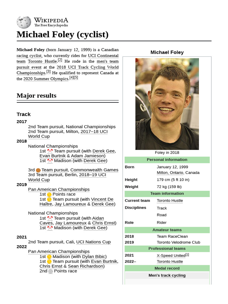 Michael_Foley_(cyclist) | PDF | Cycle Sport | Sports