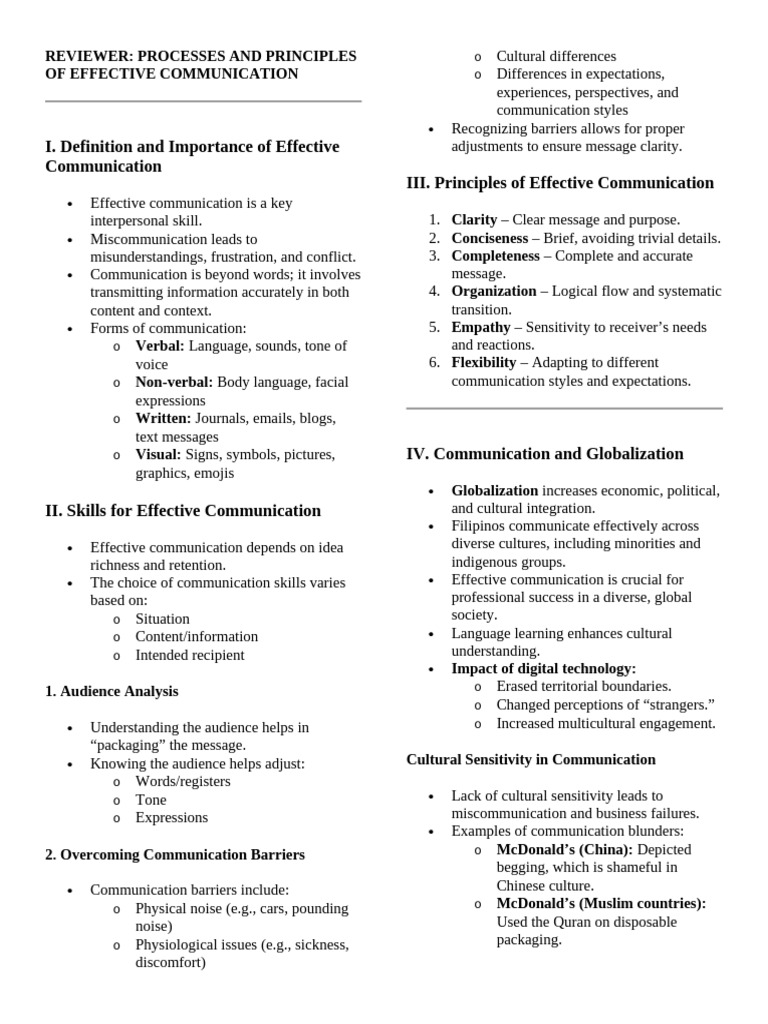 Effective Communication Principles Guide | PDF | Communication | Human Communication