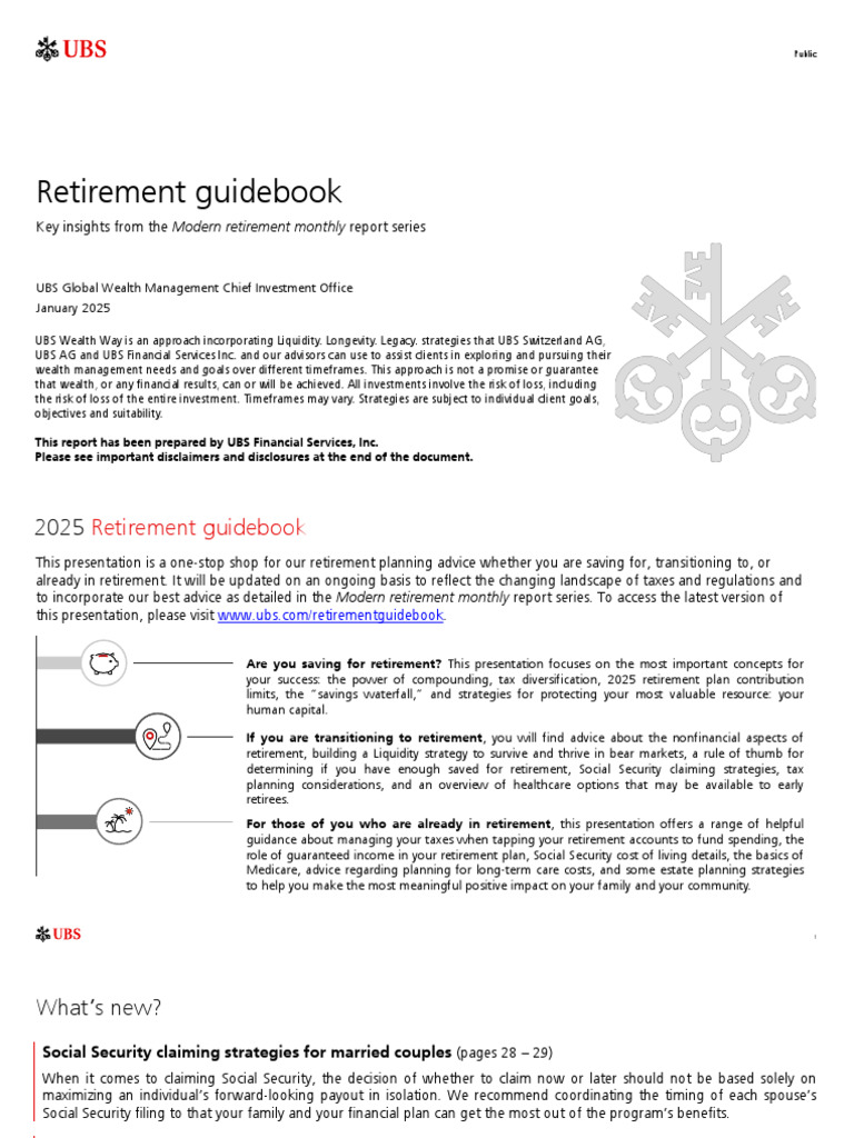 UBS Retirement 2025 Guide Presentation | PDF | Cost Of Living | 401(K)