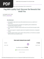 Pag-IBIG Loyalty Card Plus Application 2024 | PDF