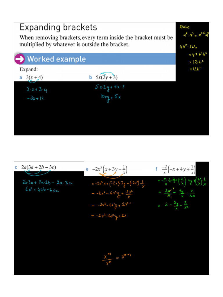 Expanding Brackets Lesson 1 | PDF