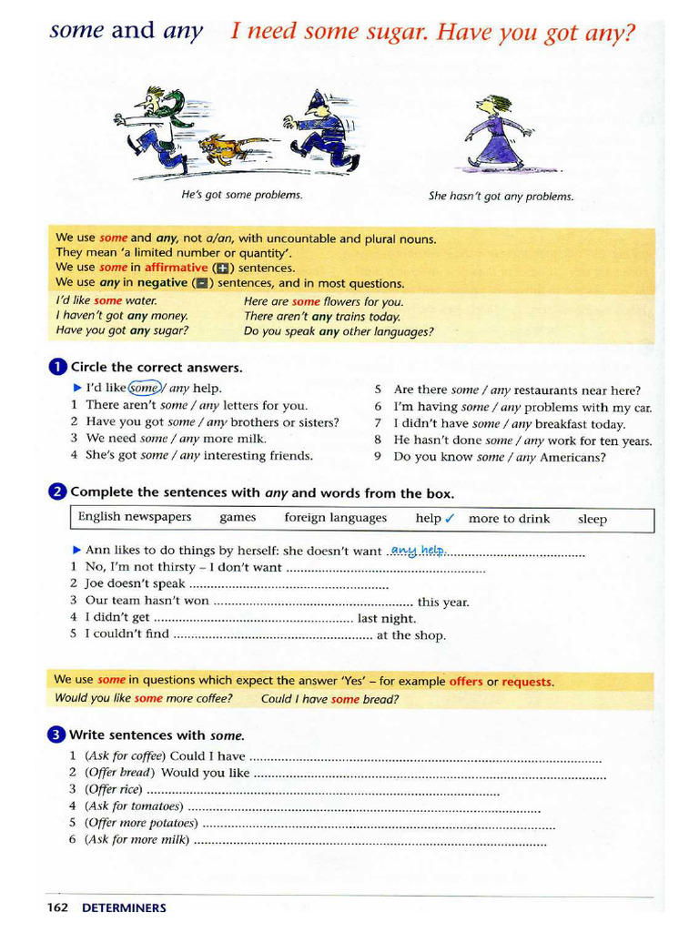 4C Some Any No Something Anything Nothing Exercises With Key | PDF