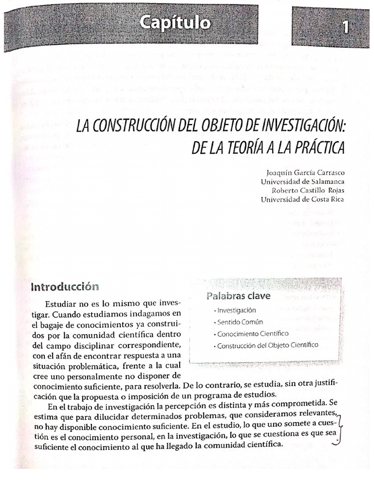 La Construcción Del Objeto de Investigación | PDF