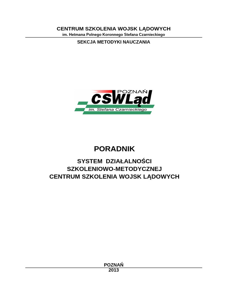 Poradnik NOWY Metodyczny 2013 | PDF