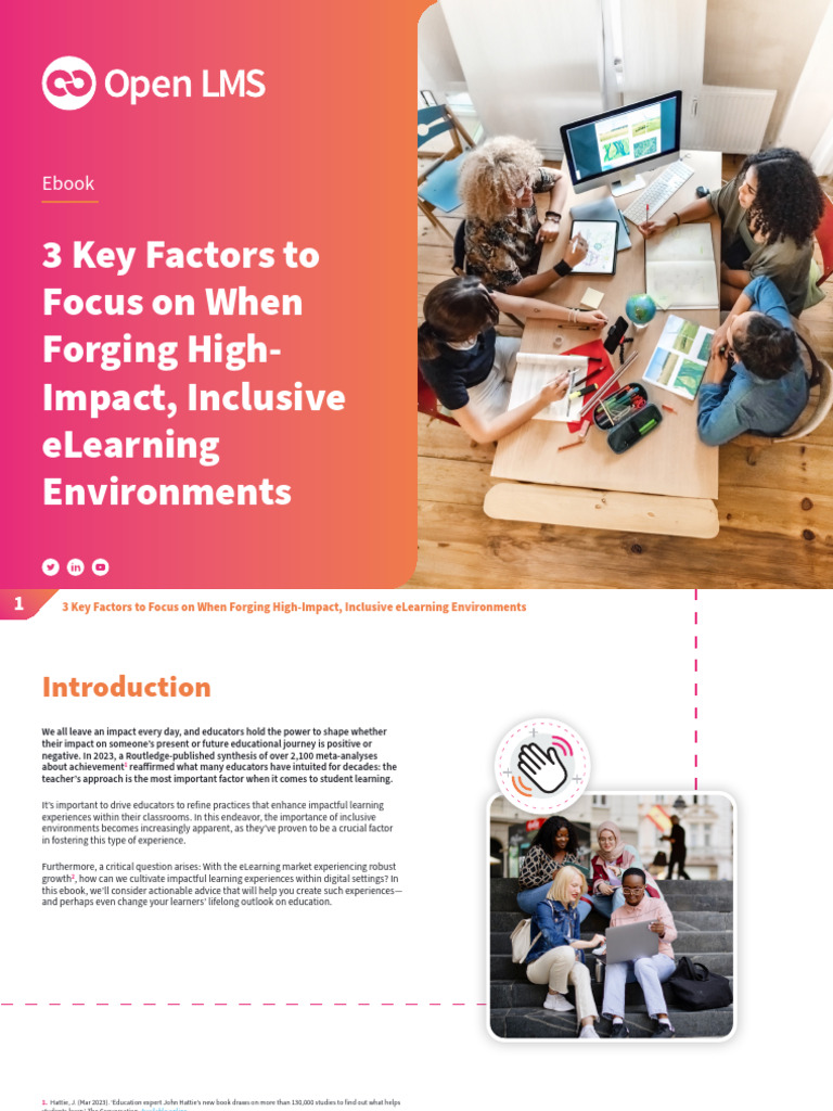 3 Key Factors To Focus On When Forging High-Impact, Inclusive Elearning Environments | PDF ...
