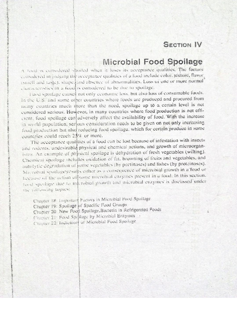 309 Microbial Food Spoilage | PDF
