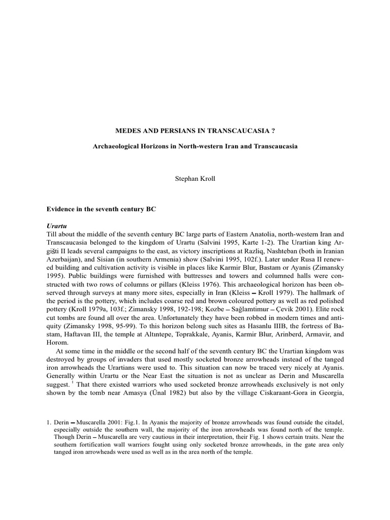 2003 Stephan Kroll Medes and Persians in | PDF
