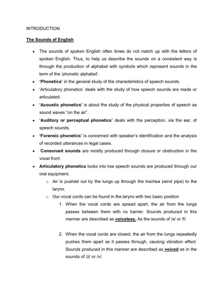 Phonetics Notes | PDF | Phonetics | Human Voice