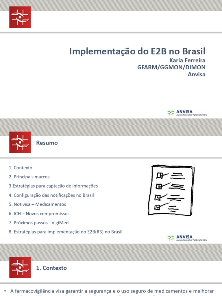 Implementaçã Do E2B No Brasil | PDF | Organização Mundial da Saúde | Brasil