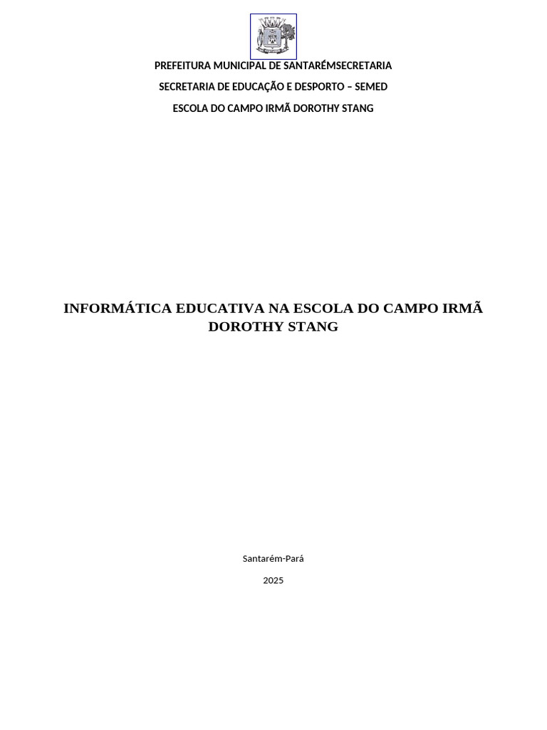 PROJETO INFORMATICA EDUCATIVA 2025 | PDF | Informática