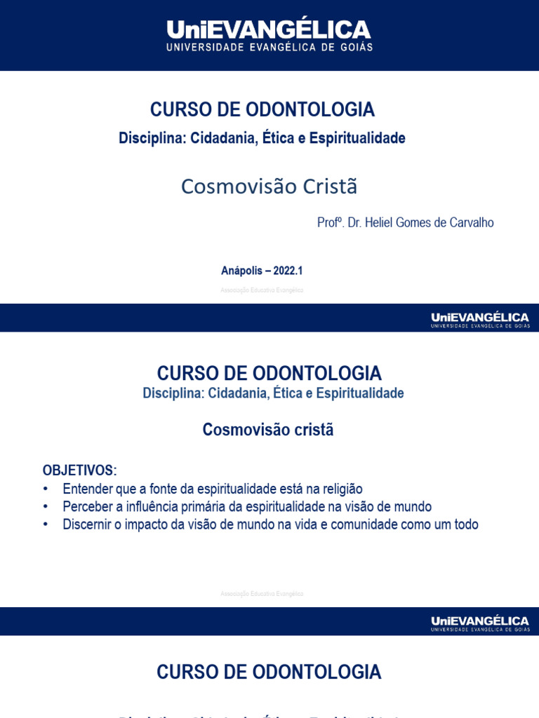 Aula 5 - CosmovisÃ o Cristã | PDF | Deus