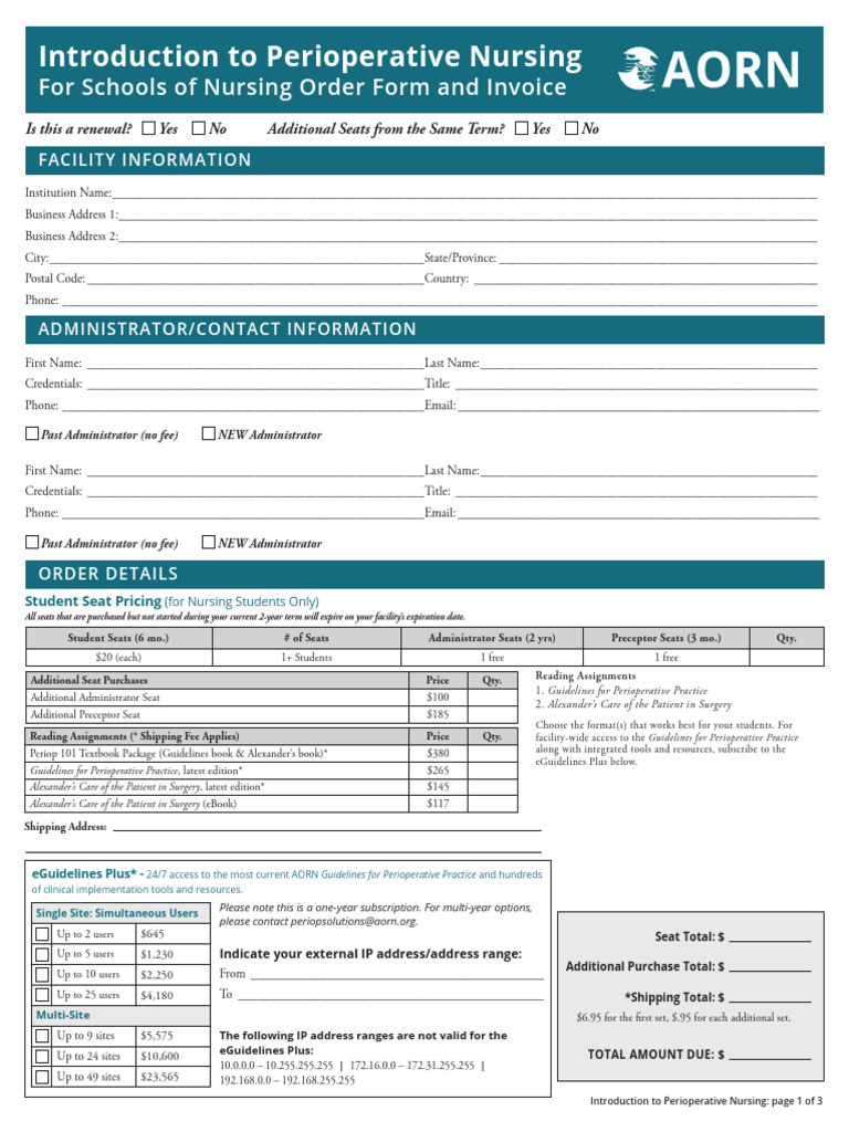 Aorn Intro Periop 090823 | PDF | Credit Card | Mail