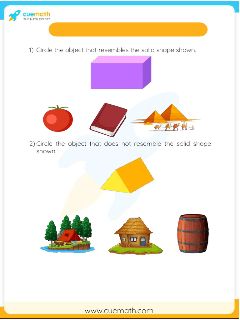 3D Shapes Worksheet for Year 1 | PDF