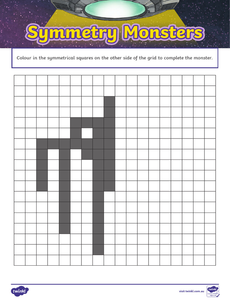 Symmetry Monsters Activity Sheet | PDF