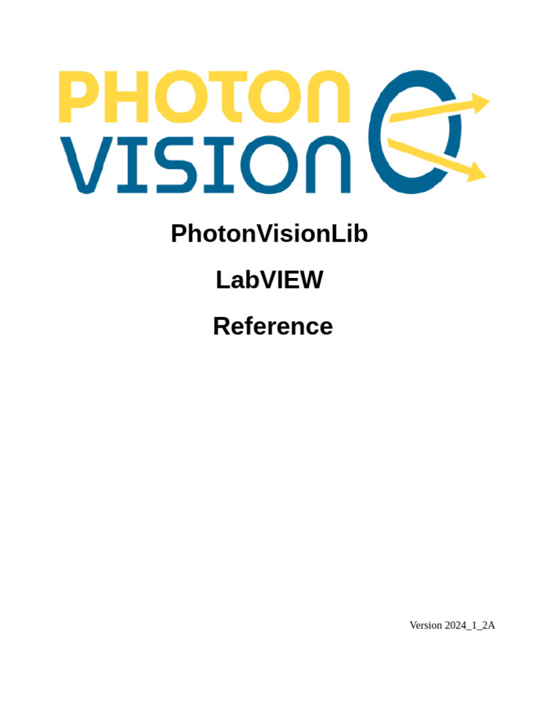 Photon Vision Lib Lab VIEW | PDF | Data Type | Integer (Computer Science)