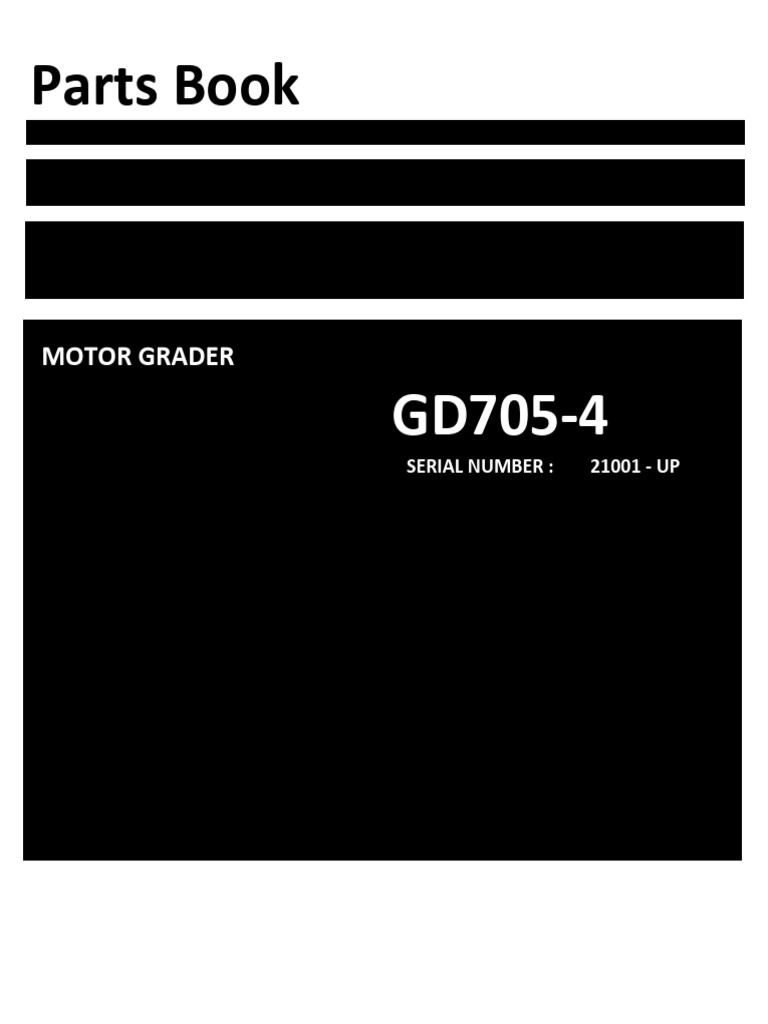 Partbook GD705-4 | PDF | Washer (Hardware) | Manufactured Goods