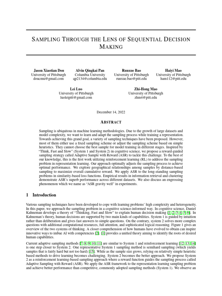 Adaptive Sampling with Reward in ML | PDF | Cognition | Machine Learning