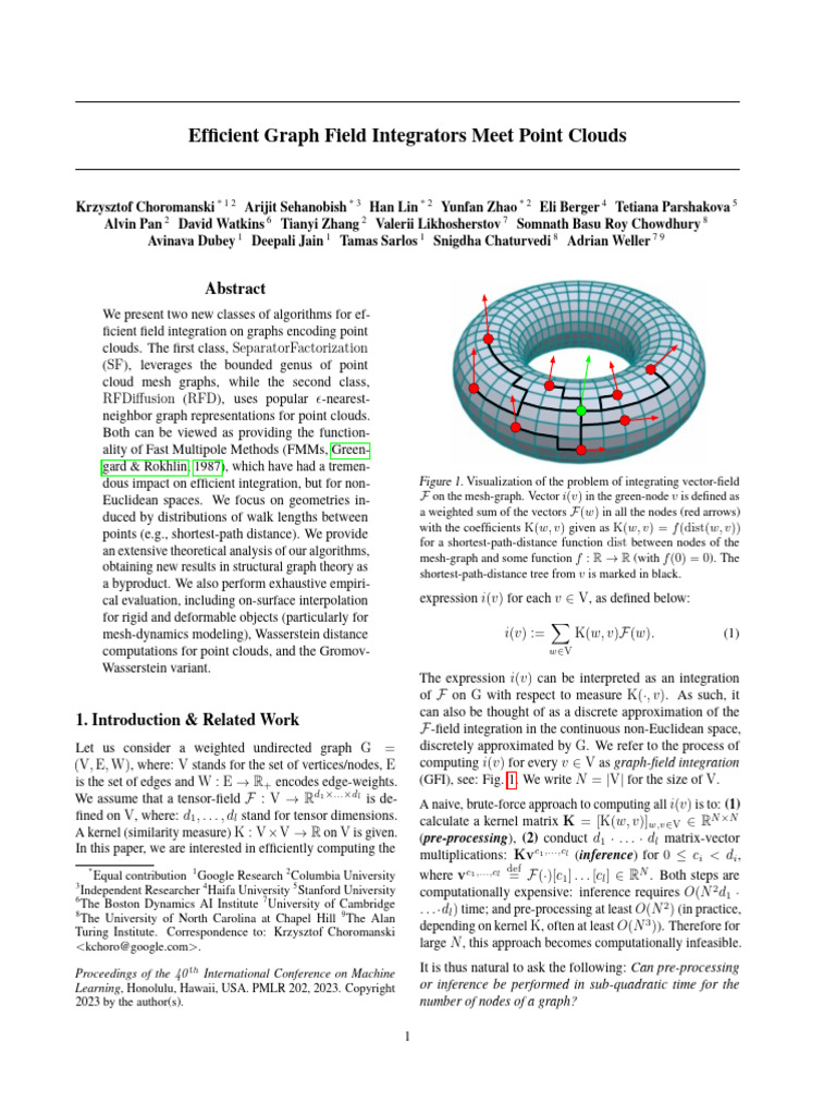Efficient Graph Field Integrators Meet Point Clouds | PDF ...