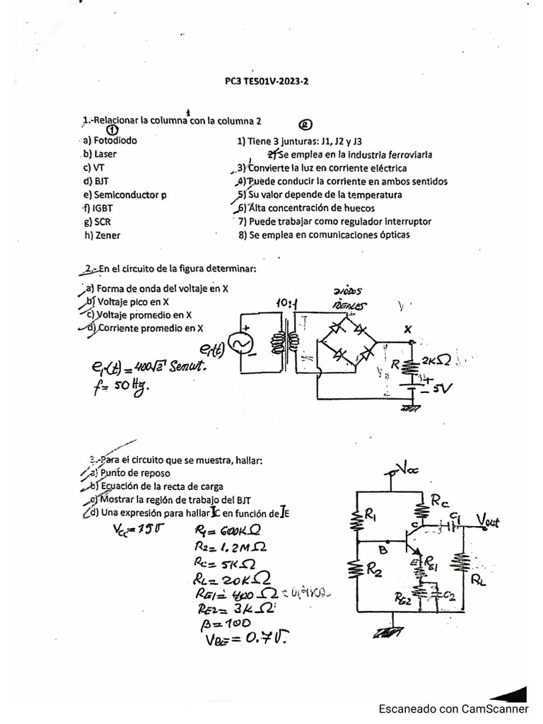 PC3,PC4 y FINAL- Electricidad | PDF