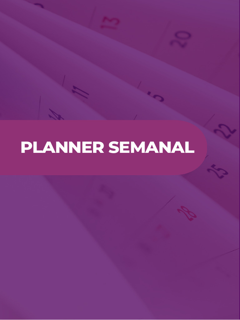 DOC+4+Planner+Semanal | PDF