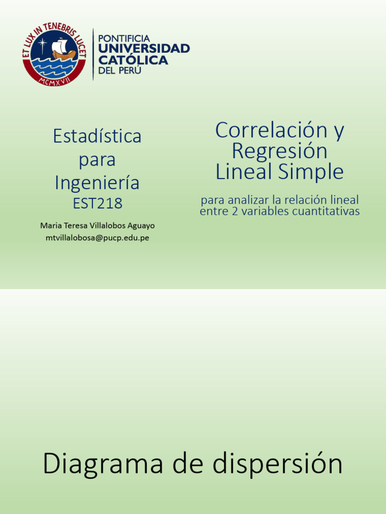 Correlación y Regresión Lineal Simple | PDF | Covarianza | Análisis ...