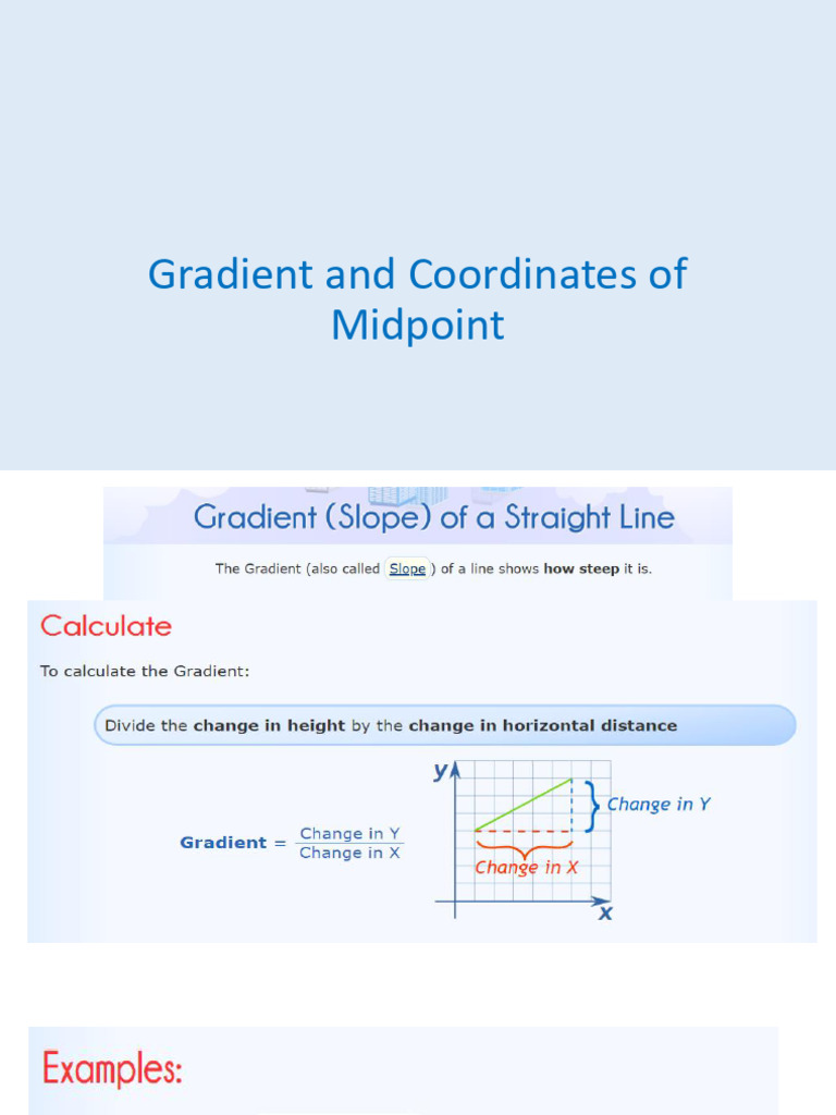 Lesson 2 Gradient and Midpoint | PDF