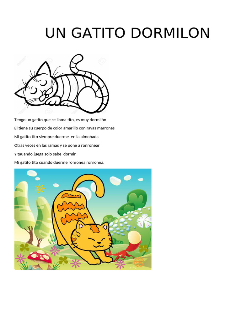 Un Gatito Dormilon | PDF
