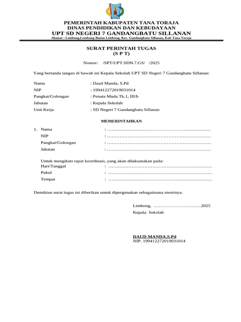 Surat Tugas, SPPD Fix | PDF